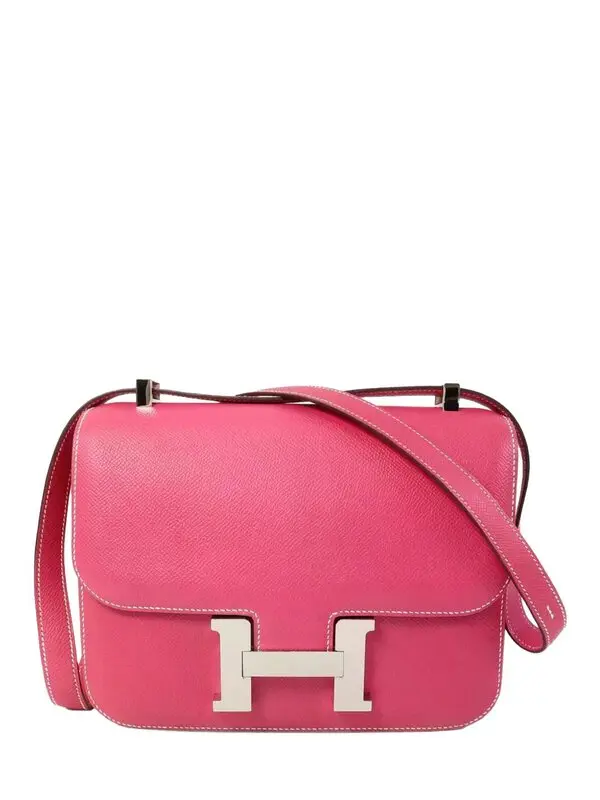 Hermès Constance Leather Shoulder Bag - Pink