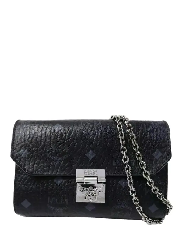 Mcm Millie Visetos Shoulder Bag - Black