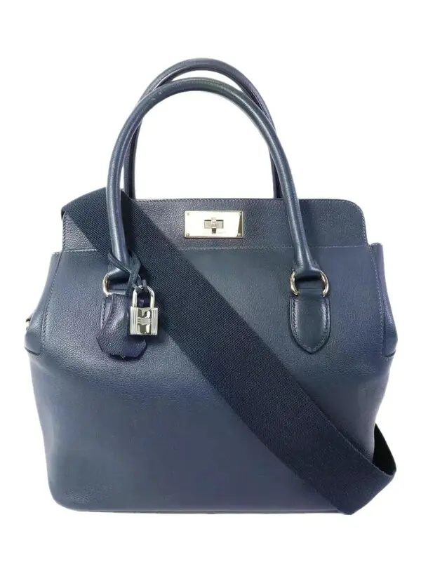 Hermès 26 Toolbox Shoulder Bag - Blue