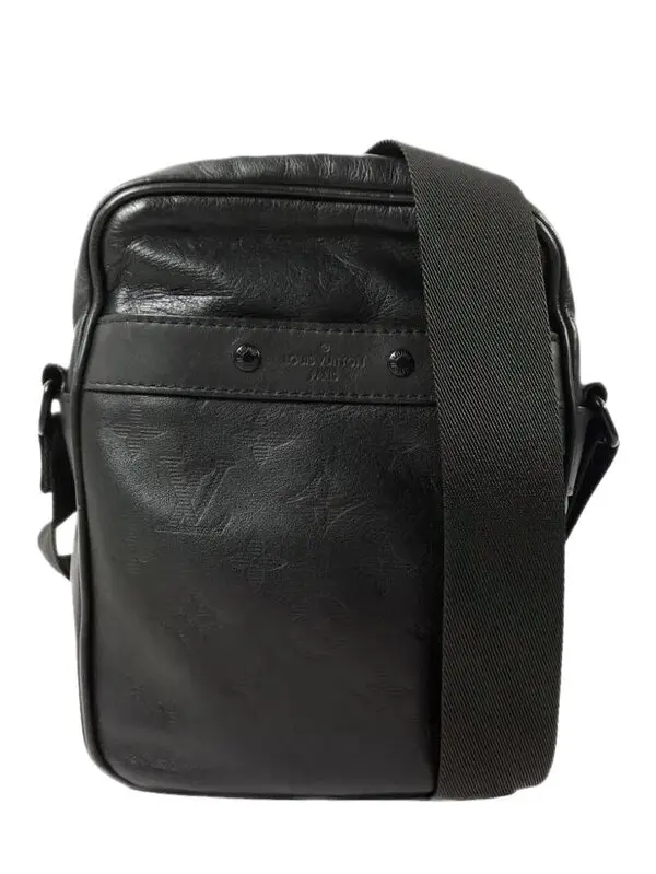 LOUIS VUITTON Monogram Shadow Danube Pm Shoulder Bag - Black