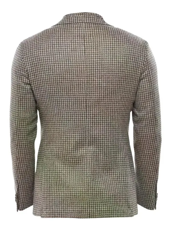 Corneliani Houndstooth-pattern Single-breasted Blazer - Neutrals