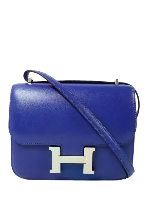 Hermès Constance Leather Shoulder Bag - Blue