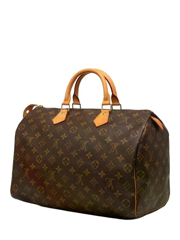 LOUIS VUITTON Monogram Speedy 35 Boston Bag - Brown