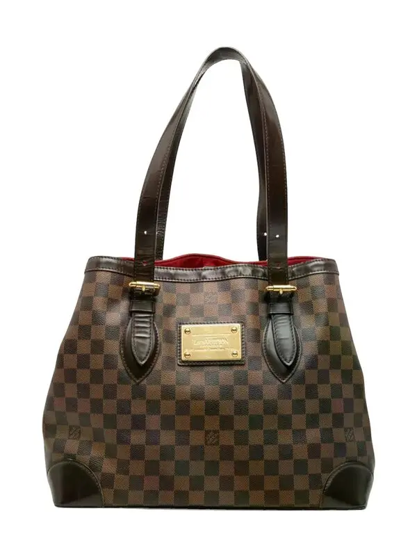LOUIS VUITTON Damier Ebene Hampstead Mm Tote Bag - Brown