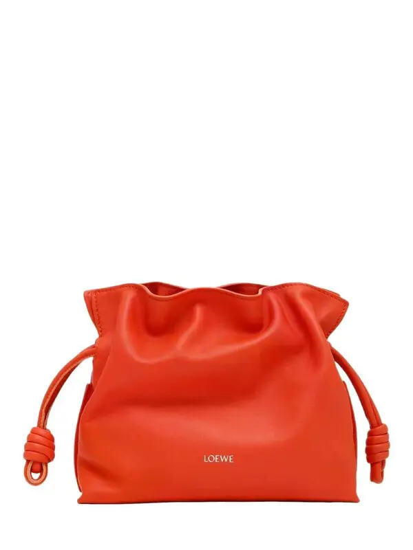 Loewe Mini Flamenco Leather Bucket Bag - Orange