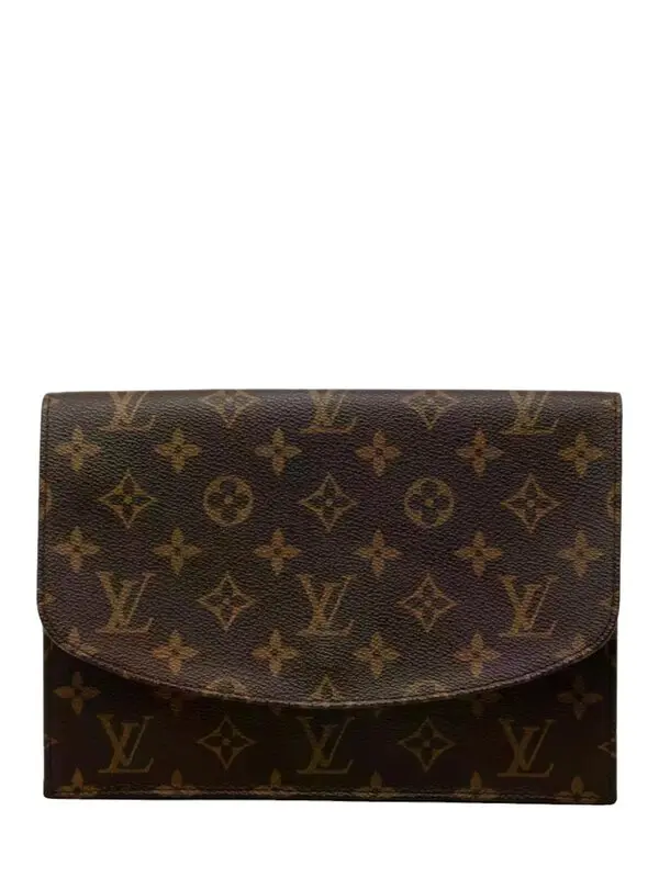 LOUIS VUITTON 1996 Monogram Pochette Rabat 23 Clutch Bag - Brown