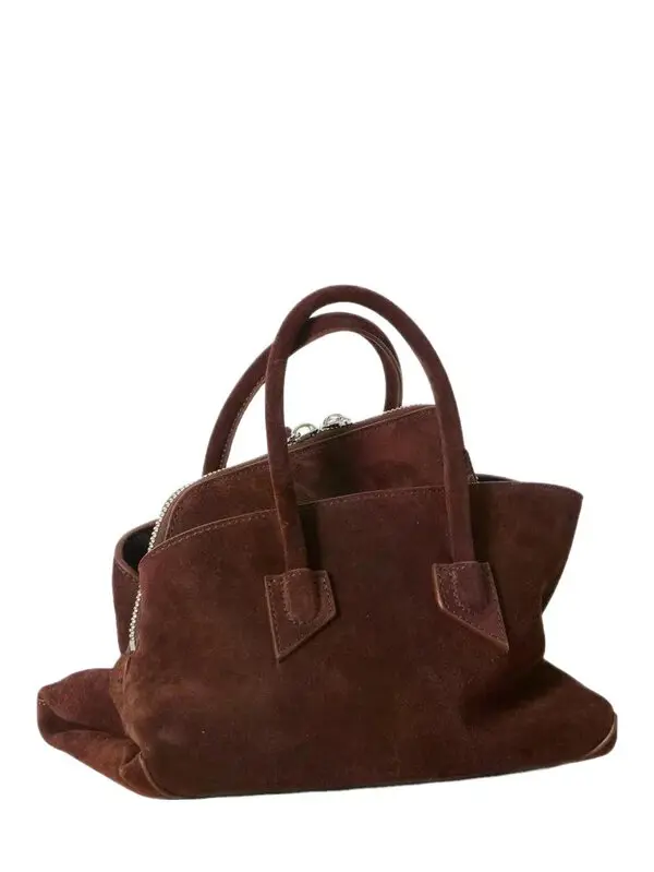 Attico Mini La Passeggiata Suede Tote Bag - Brown