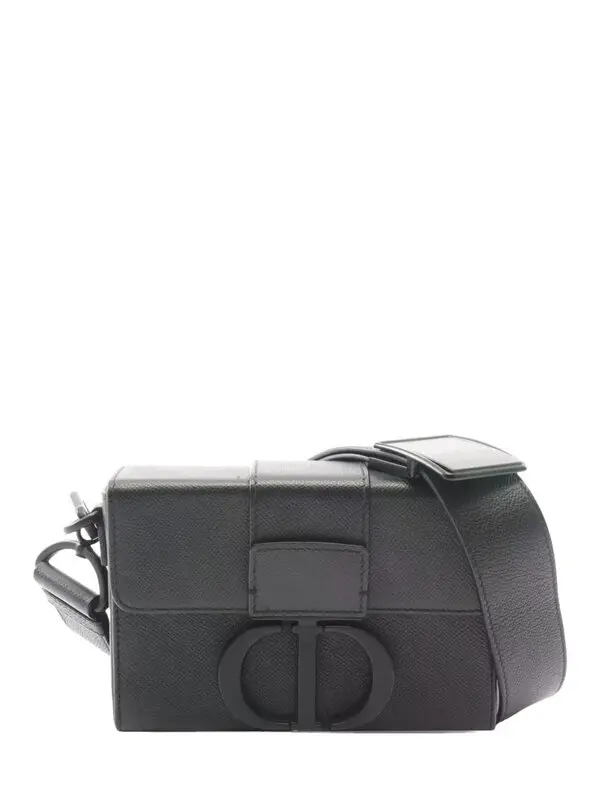 Dior Leather Box Bag With Cd Clasp - Black
