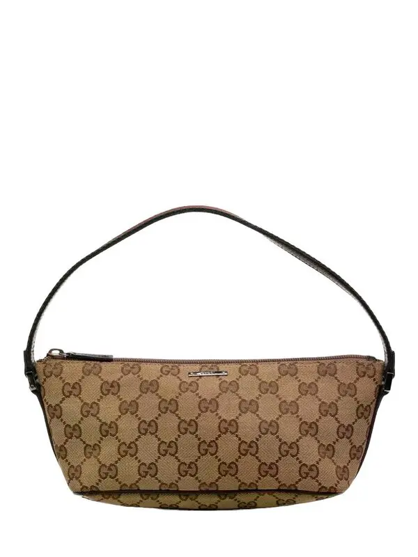 Gucci Gg Canvas Web Boat Shoulder Bag - Neutrals