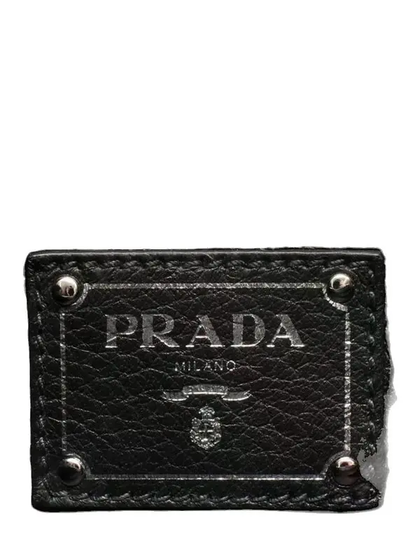 Prada Grained Leather Satchel - Black
