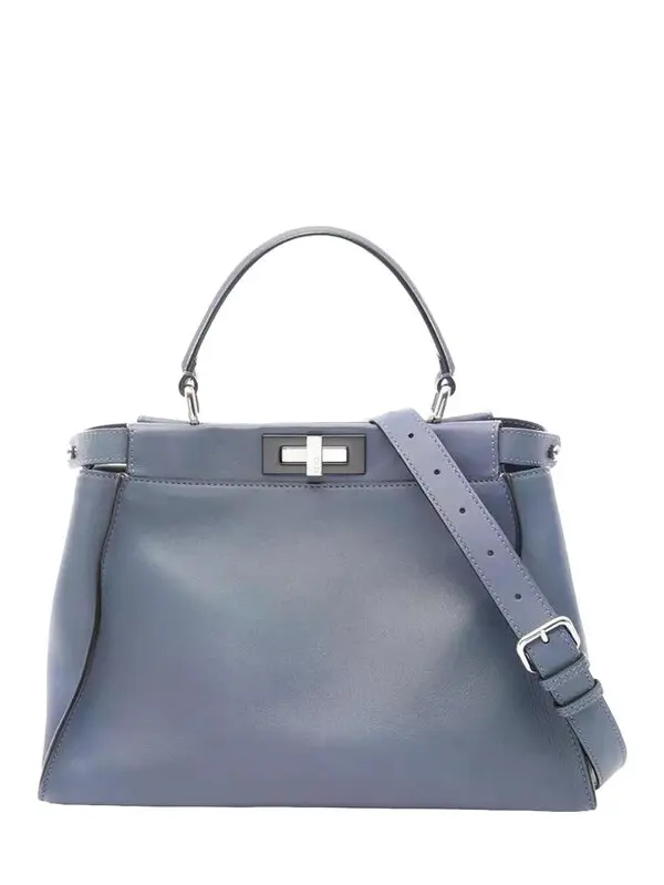 Fendi Medium Peekaboo Iconic Satchel - Blue