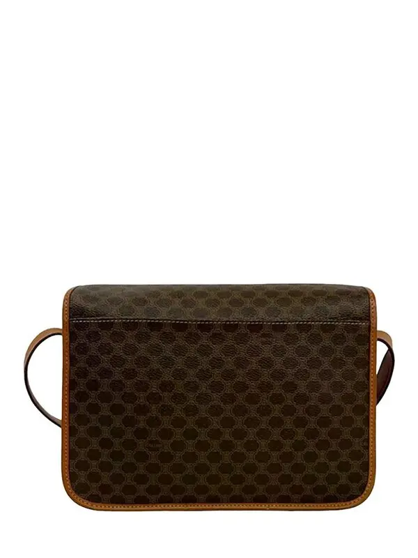 Celine 2012 Macadam Coated Canvas Crossbody Bag - Brown