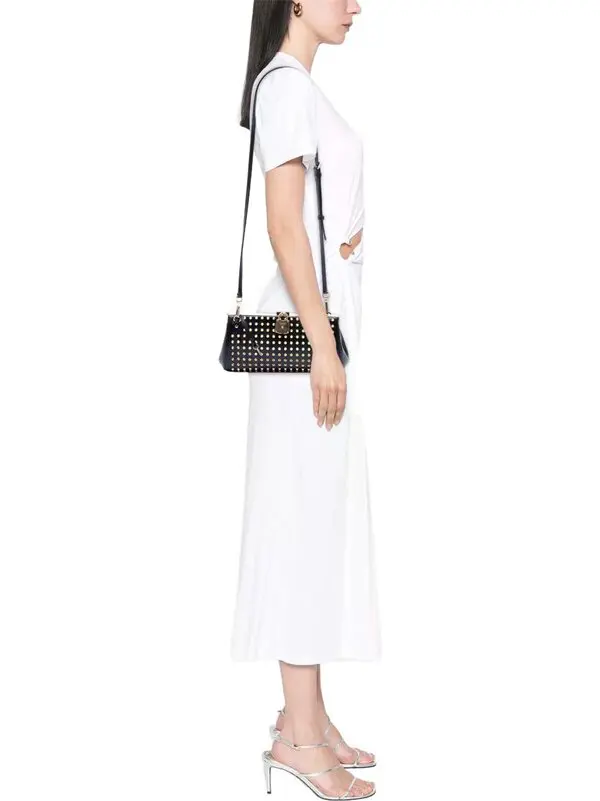 Burberry Studded Calfskin Padlock Crossbody Bag - Black