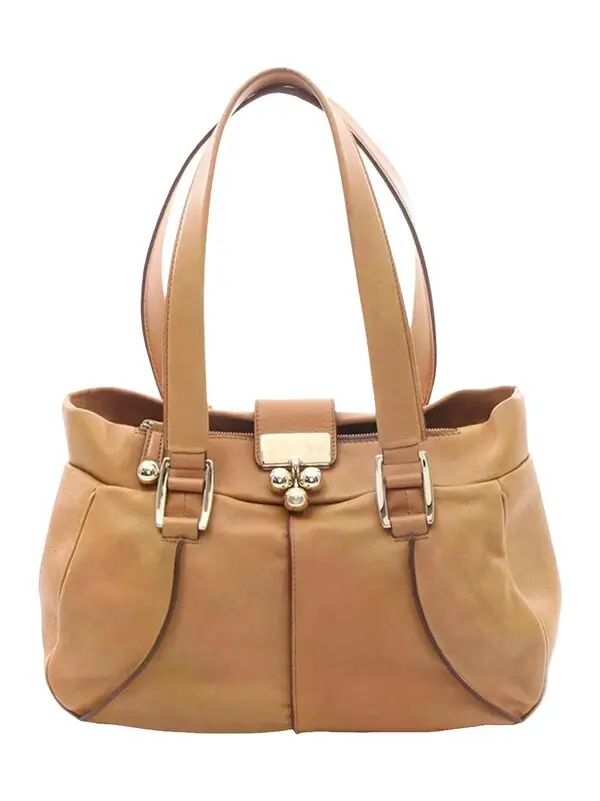 Celine Leather Shoulder Bag - Brown
