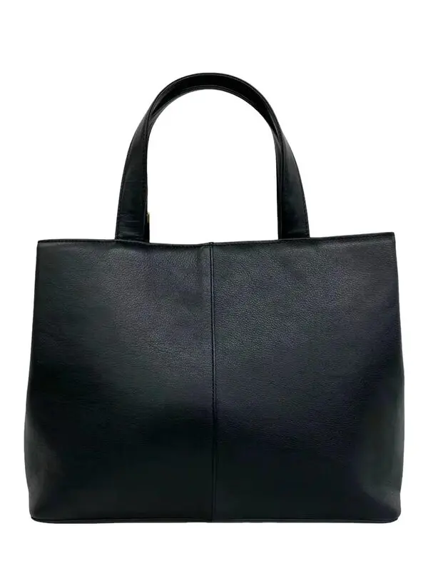 Burberry Leather Tote Handbag - Black