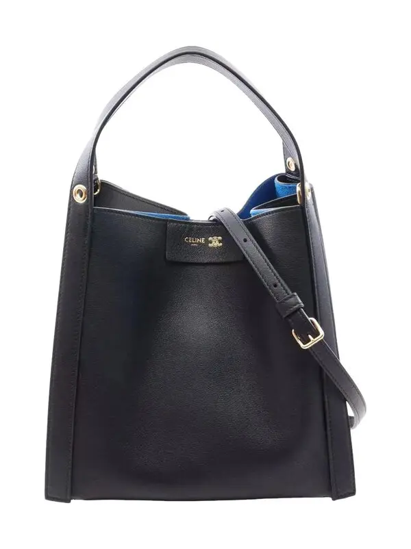 Celine Small Leather Cube Bag Satchel - Black