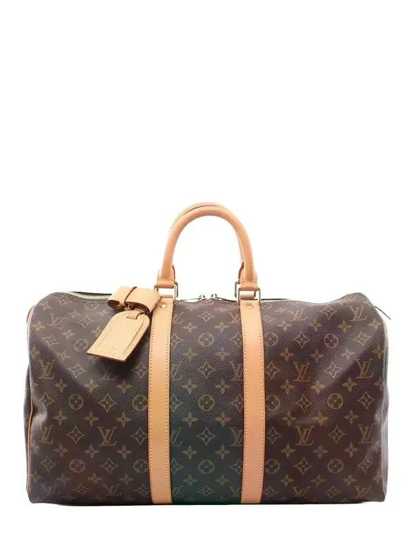 LOUIS VUITTON Monogram Keepall 45 Travel Bag - Brown