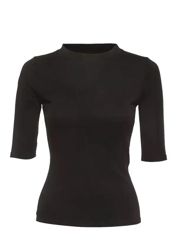 Balenciaga Cotton Crew-neck Half-sleeve T-shirt - Black