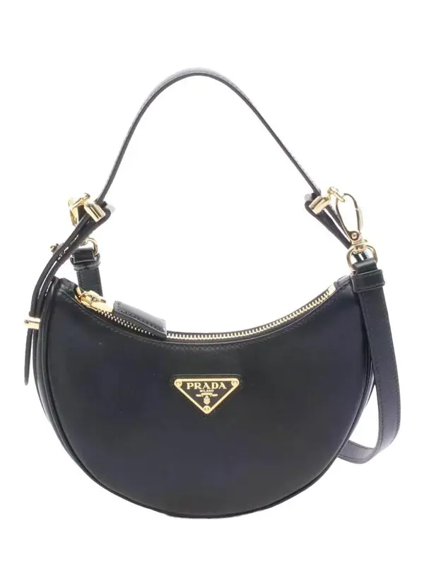 Prada Small Soft Calf Arque Satchel - Black