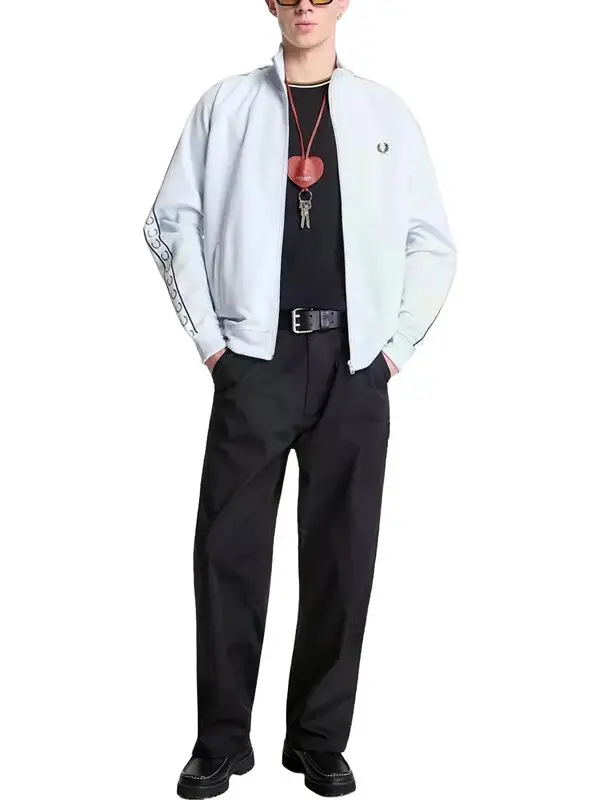 Fred Perry Embroidered Logo Track Jacket - Blue