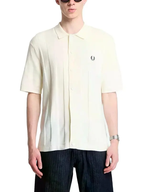 Fred Perry Tonal Vertical-stripe Shirt - Neutrals