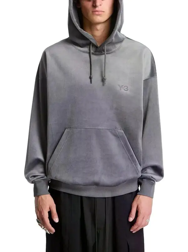 Y3 Velvet Corduroy Hoodie - Grey