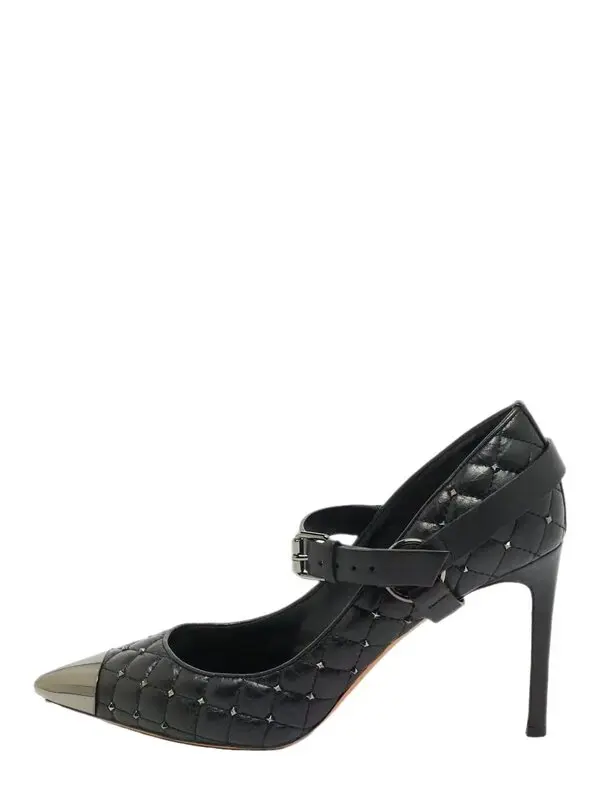 Valentino Garavani Rockstud Quilted Leather Stiletto Pumps - Black