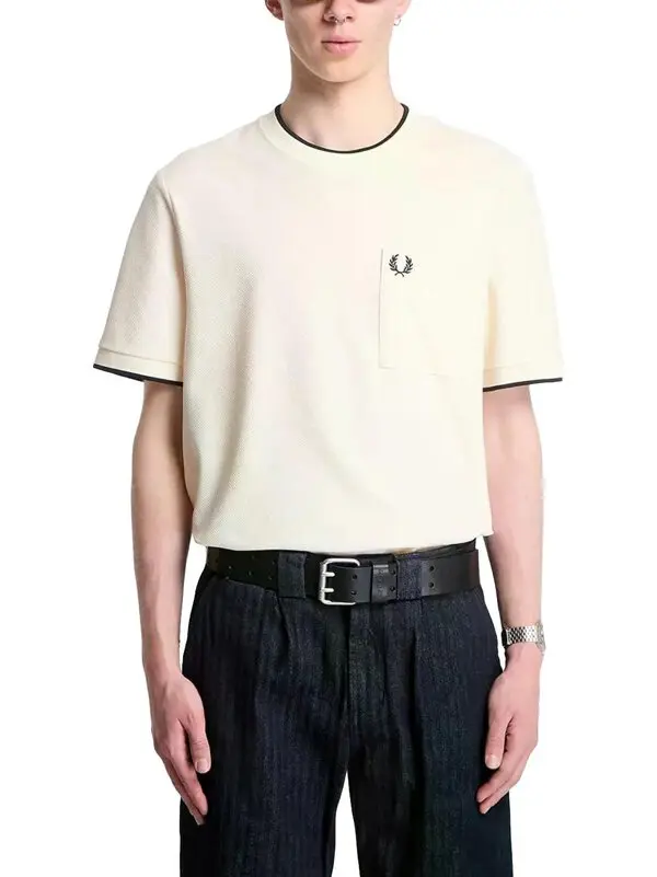 Fred Perry Cotton T-shirt - Neutrals