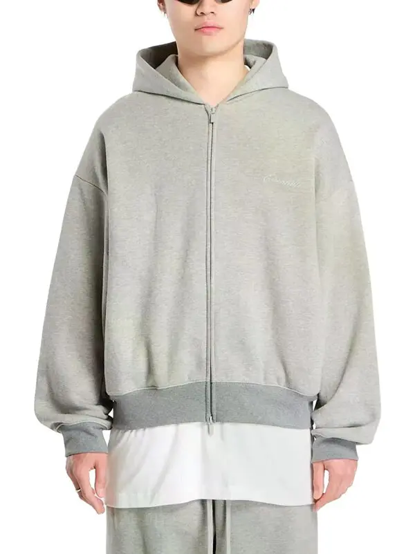 Fear Of God Signature Classic Zip-up Hoodie - Grey