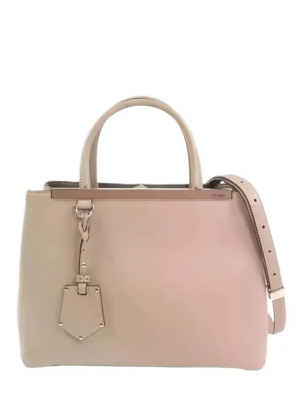Fendi 2 Jours Leather Shoulder Bag - Grey