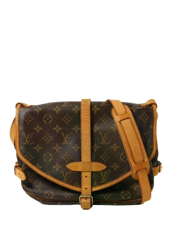 LOUIS VUITTON Monogram Saumur Shoulder Bag - Brown