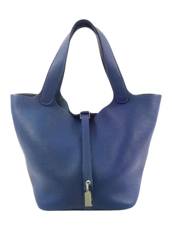 Hermès Picotin Leather Tote Bag - Blue