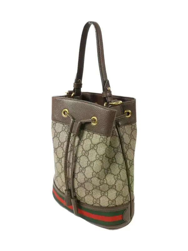 Gucci Ophidia Monogram Bucket Bag - Neutrals