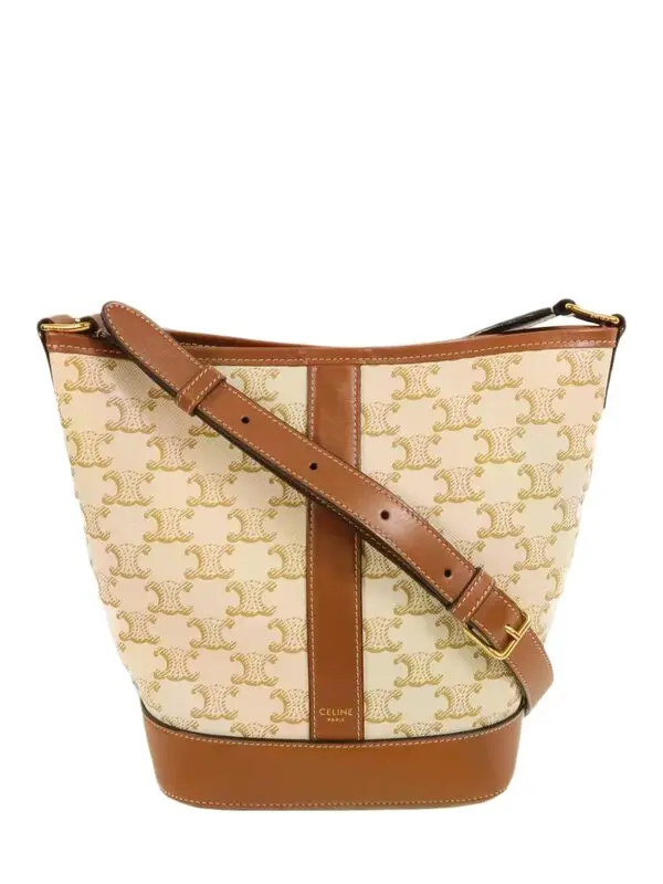 Celine Triomphe Canvas Bucket Bag - Neutrals