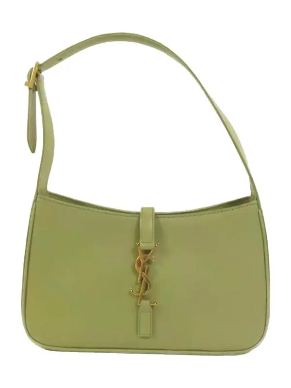 Saint Laurent Le 5 À 7 Leather Shoulder Bag - Green