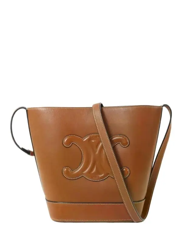 Celine Small Cuir Triomphe Bucket Bag - Brown