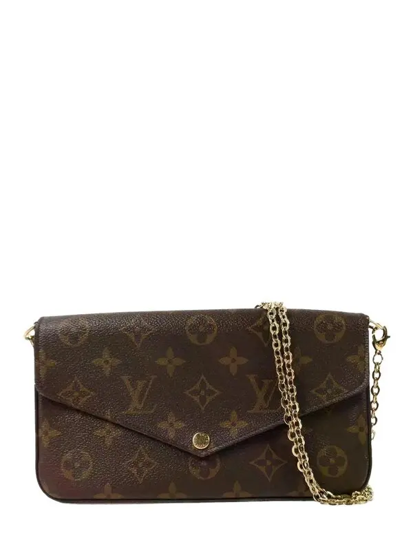 LOUIS VUITTON Monogram Canvas Pochette Félicie Chain-strap Shoulder Bag - Brown