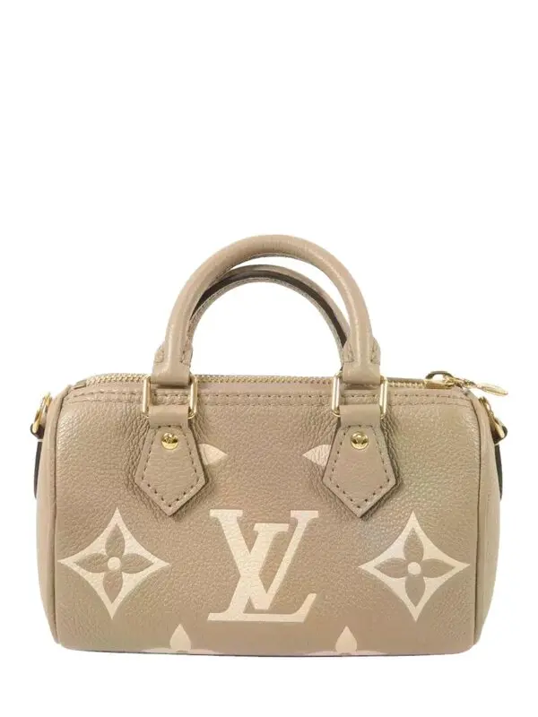 LOUIS VUITTON Nano Speedy Monogram Empreinte Tote Bag - Neutrals