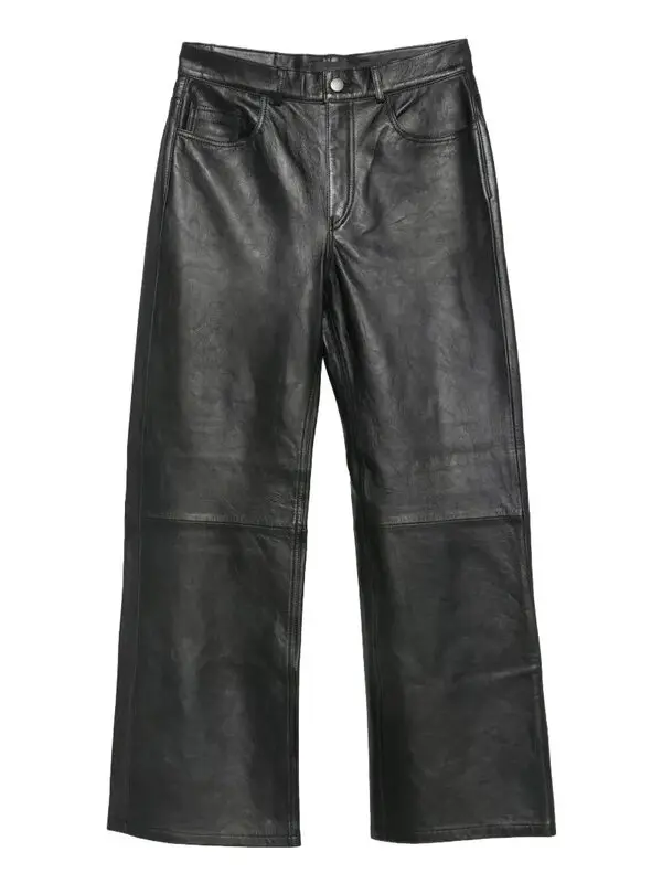 HAIKURE Leather Five-pocket Trousers - Black