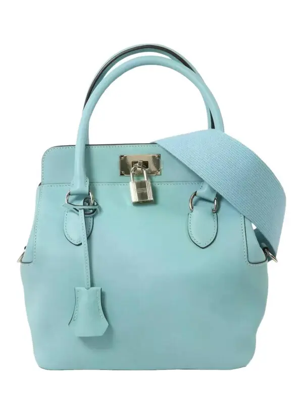 Hermès Tool Box Swift Leather Tote Bag - Blue