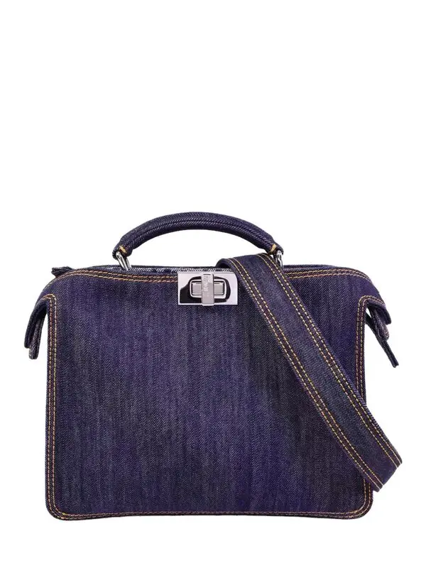 Fendi Small Peekaboo Iseeu Denim Tote Bag - Blue