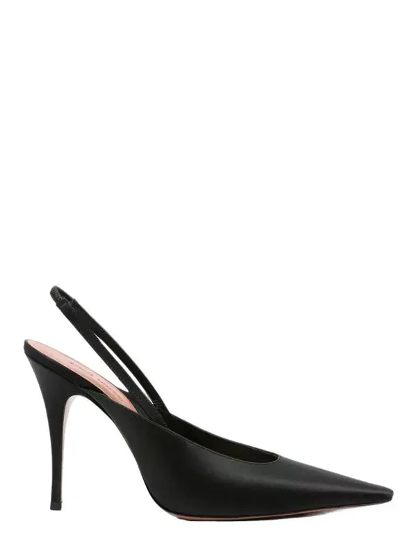 Amina Muaddi Felicia Slingback Pumps - Black