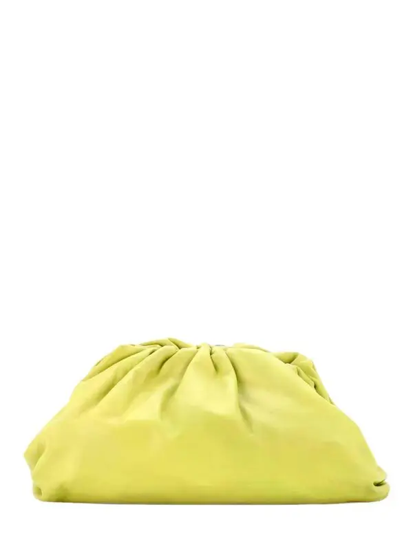 Bottega Veneta The Pouch Leather Clutch Bag - Green