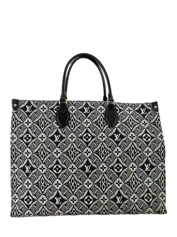 LOUIS VUITTON Onthego Limited Edition Monogram Jacquard Gm Tote Bag - Black