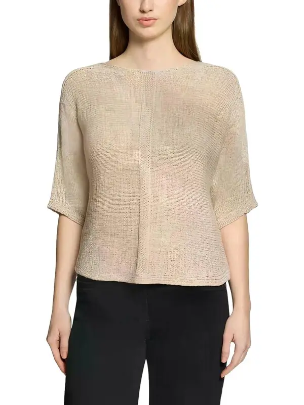 BETTY BARCLAY Fine-knit Boat-neck Sweater - Brown