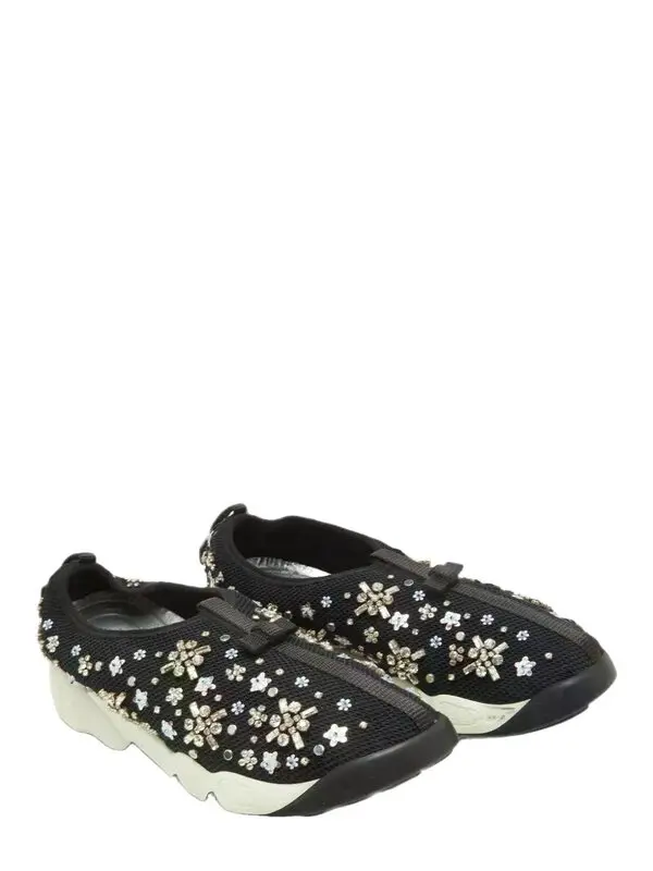 Dior Embellished Mesh Sneakers - Black
