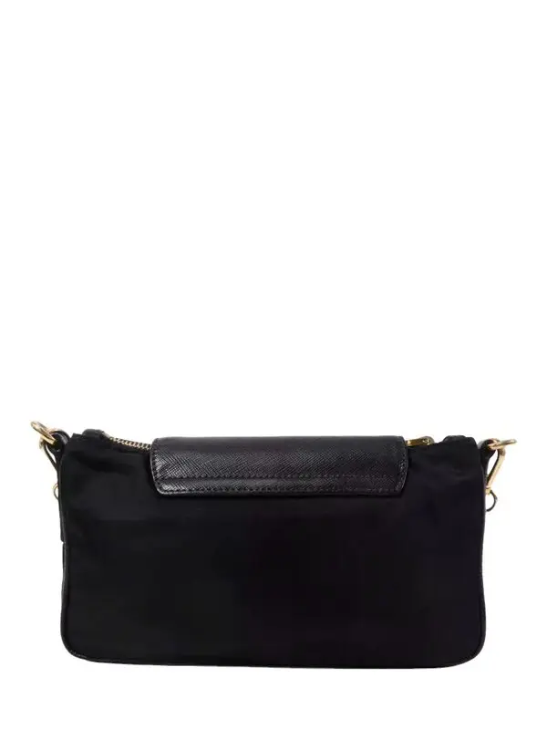 Prada Logo-plaque Shoulder Bag - Black