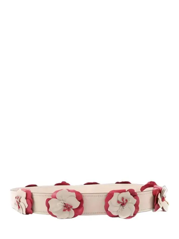 Prada Floral Appliqué Shoulder Strap - Neutrals