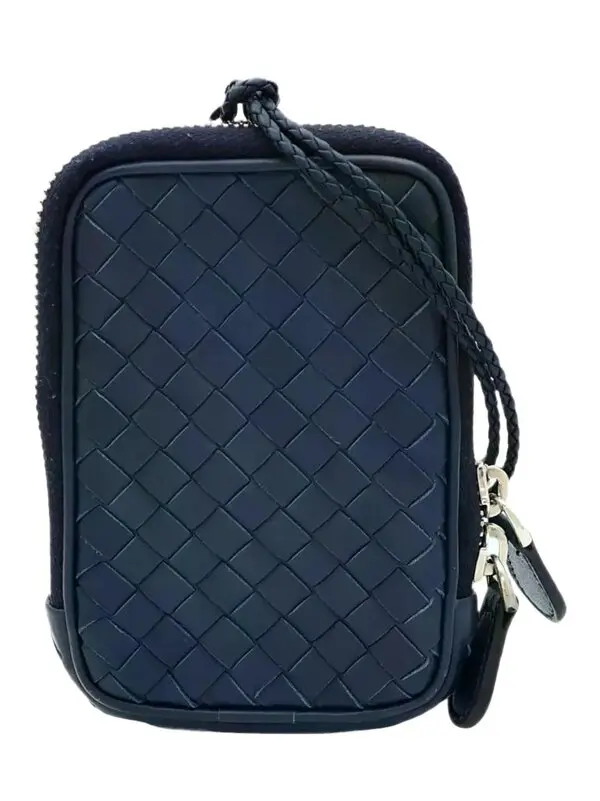 Bottega Veneta Intrecciato Zip-around Pouch - Blue
