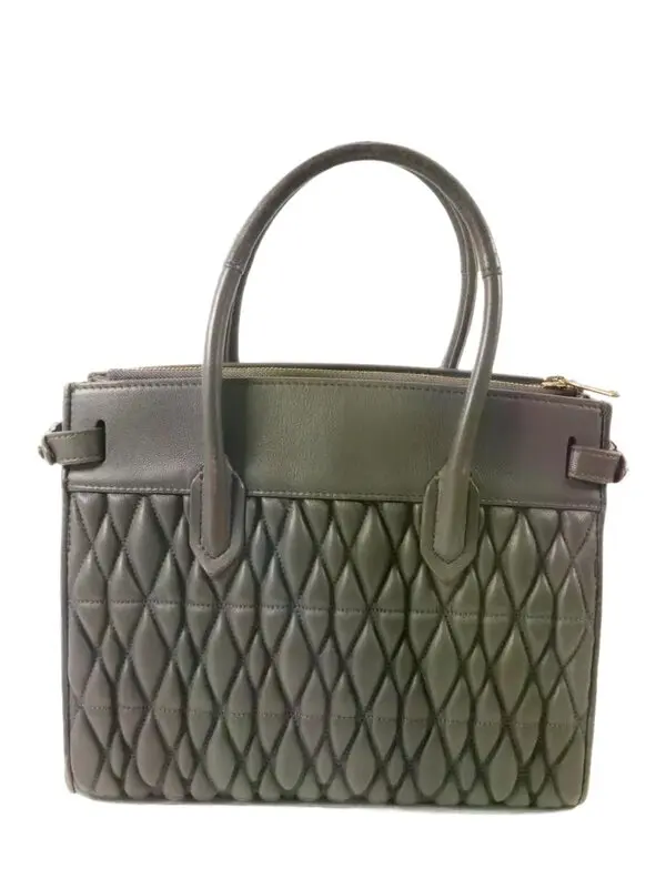 Furla Quilted Leather Tote Bag - Grey